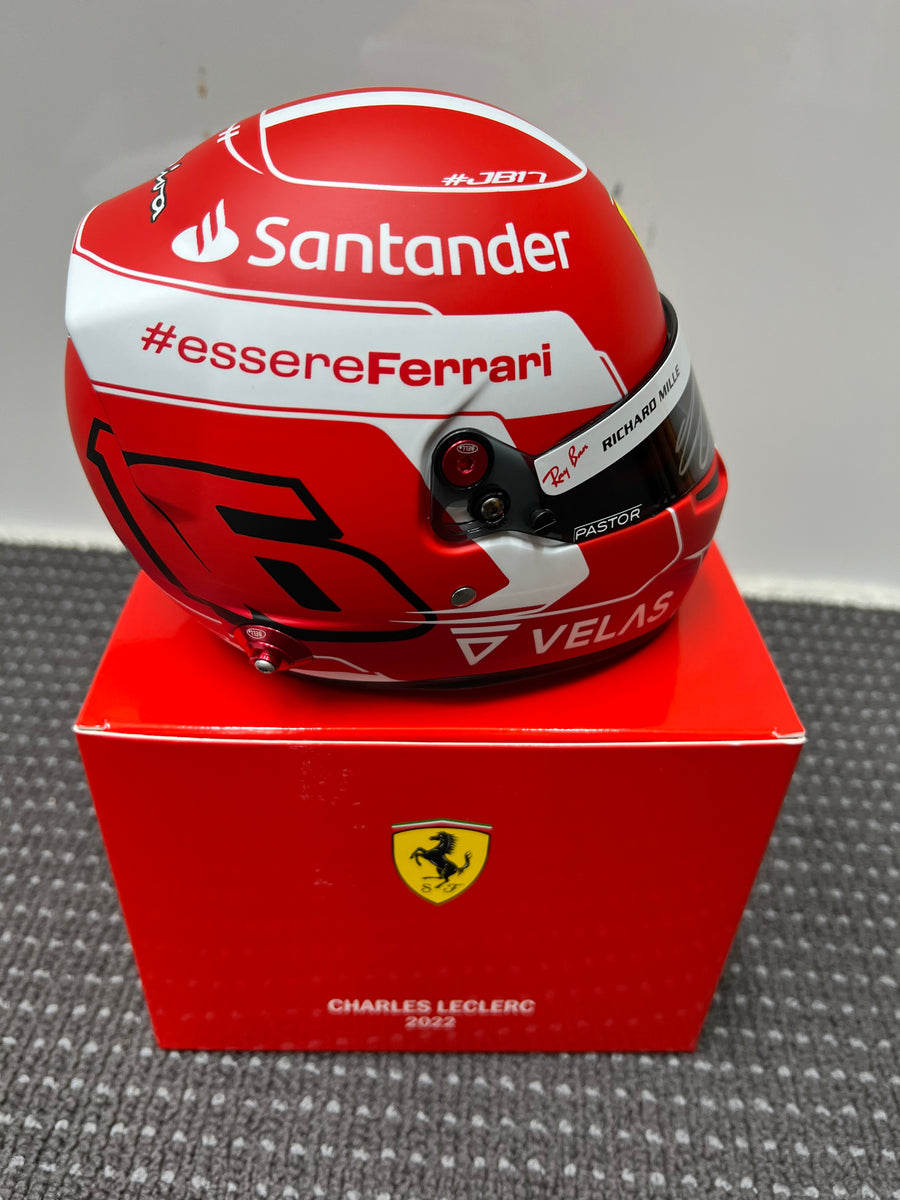 Charles Leclerc Mini Ferrari Helmet 1:2 Scale – cardcrazy